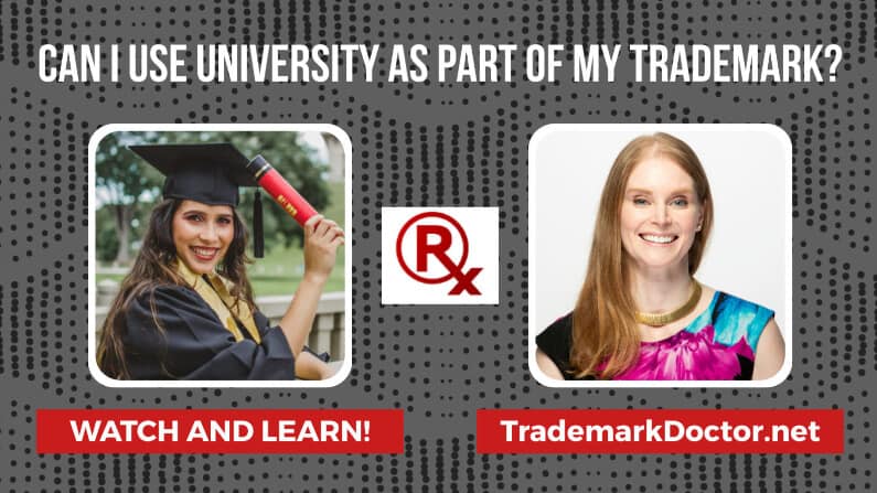 Using University as a trademark for education services